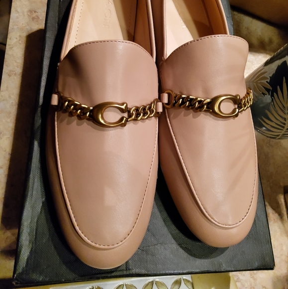 Coach | Shoes | Coach Helena C Chain Leather Loaferssize 1 | Poshmark